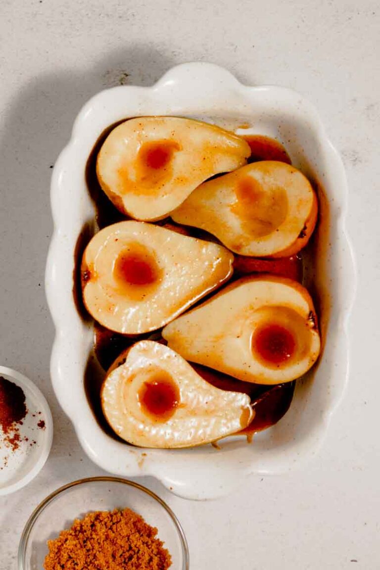Brown Sugar Baked Pears